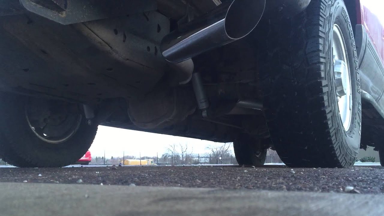 2001 Ford Excursion V10 Cat Back Strait Pipe Exhaust - YouTube
