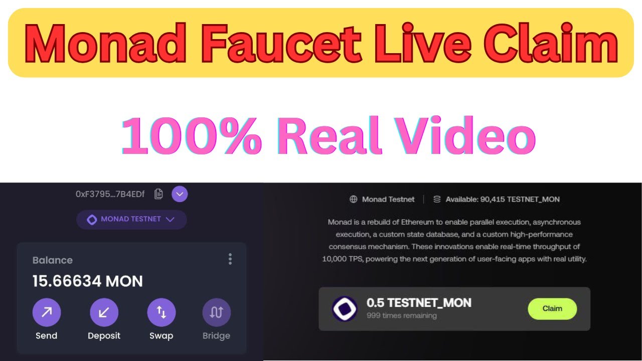 Monad Faucet Live Claim Proces - YouTube