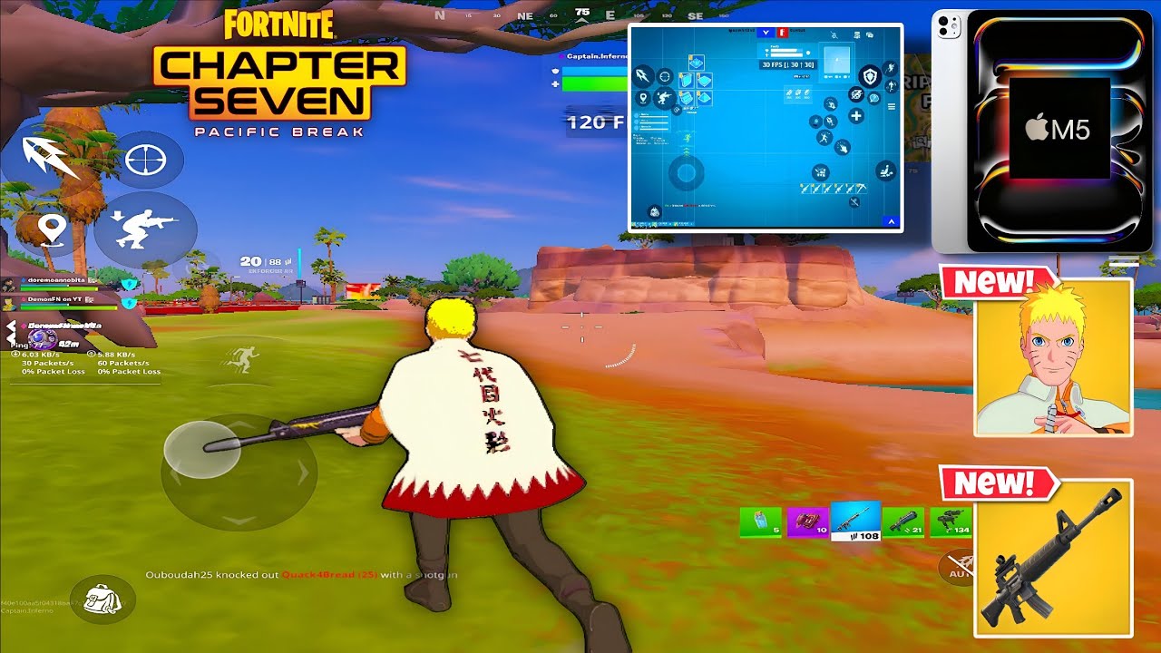 iPad Pro M5 120 FPS Fortnite Mobile Gameplay *The BEST Fortnite Mobile ...