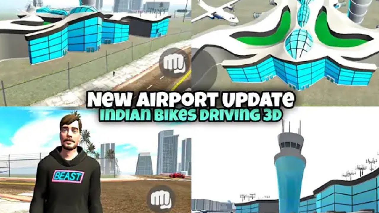 NEW AIRPORT GAMEPLAY | MR BEAST CHEAT CODE | NEW UPDATE IN INDIAN BIKES DRIVING 3D #subscribe ...