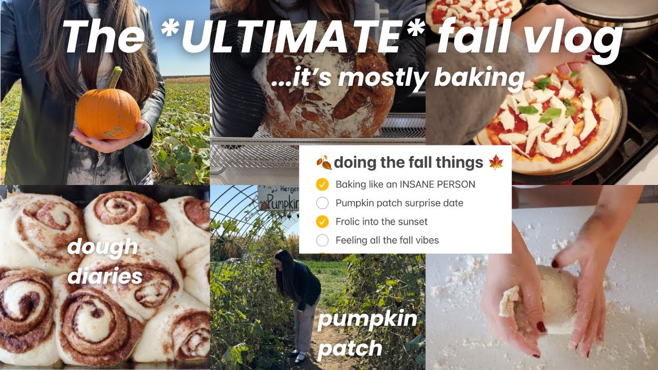 The ULTIMATE Fall Vlog (baking a TON, pumpkin patch date, productive october days) - YouTube