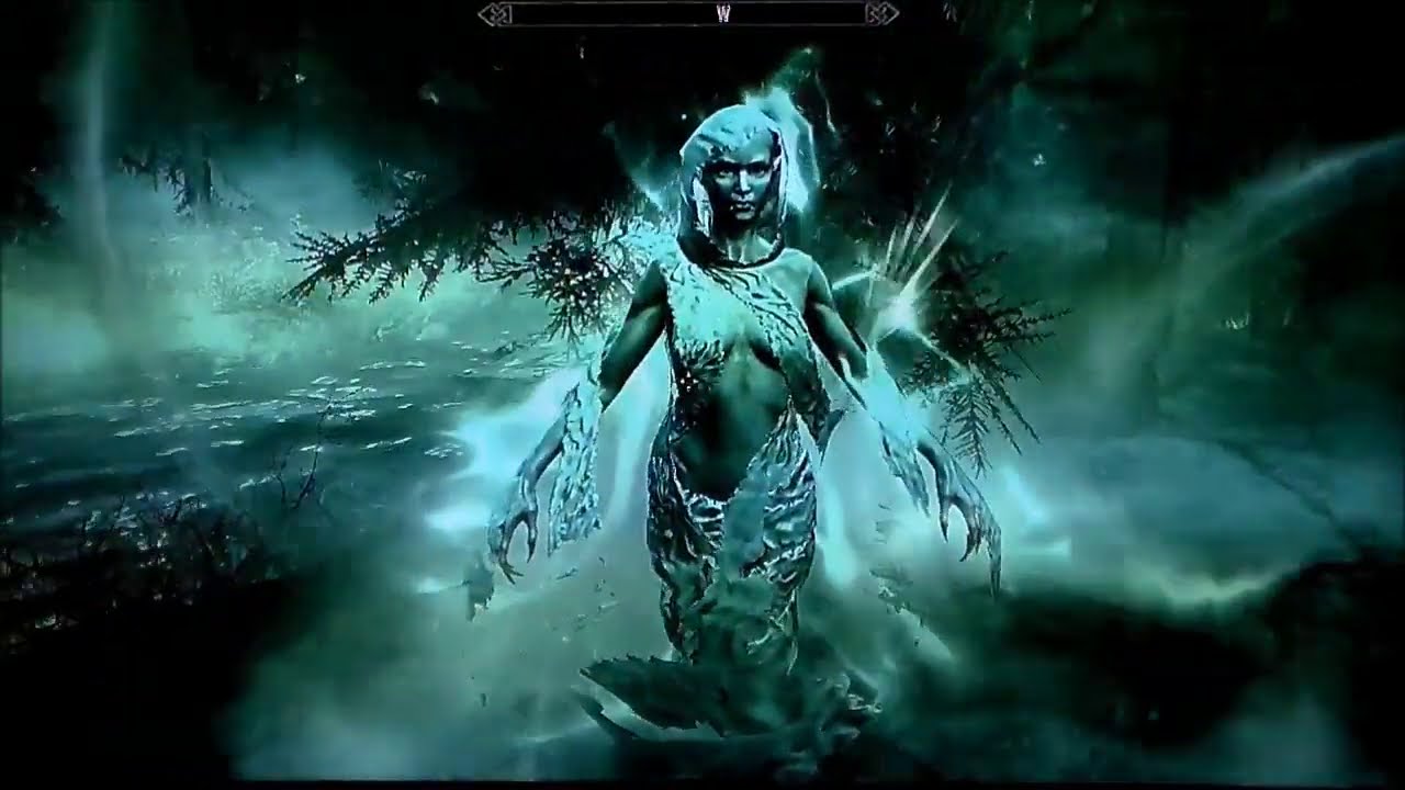 SKYRIM Wisp Mother close up - YouTube