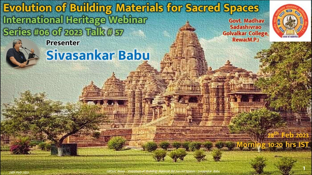 GMSGC Webinar#06 Evolution of Building Materials for Sacred Spaces ...