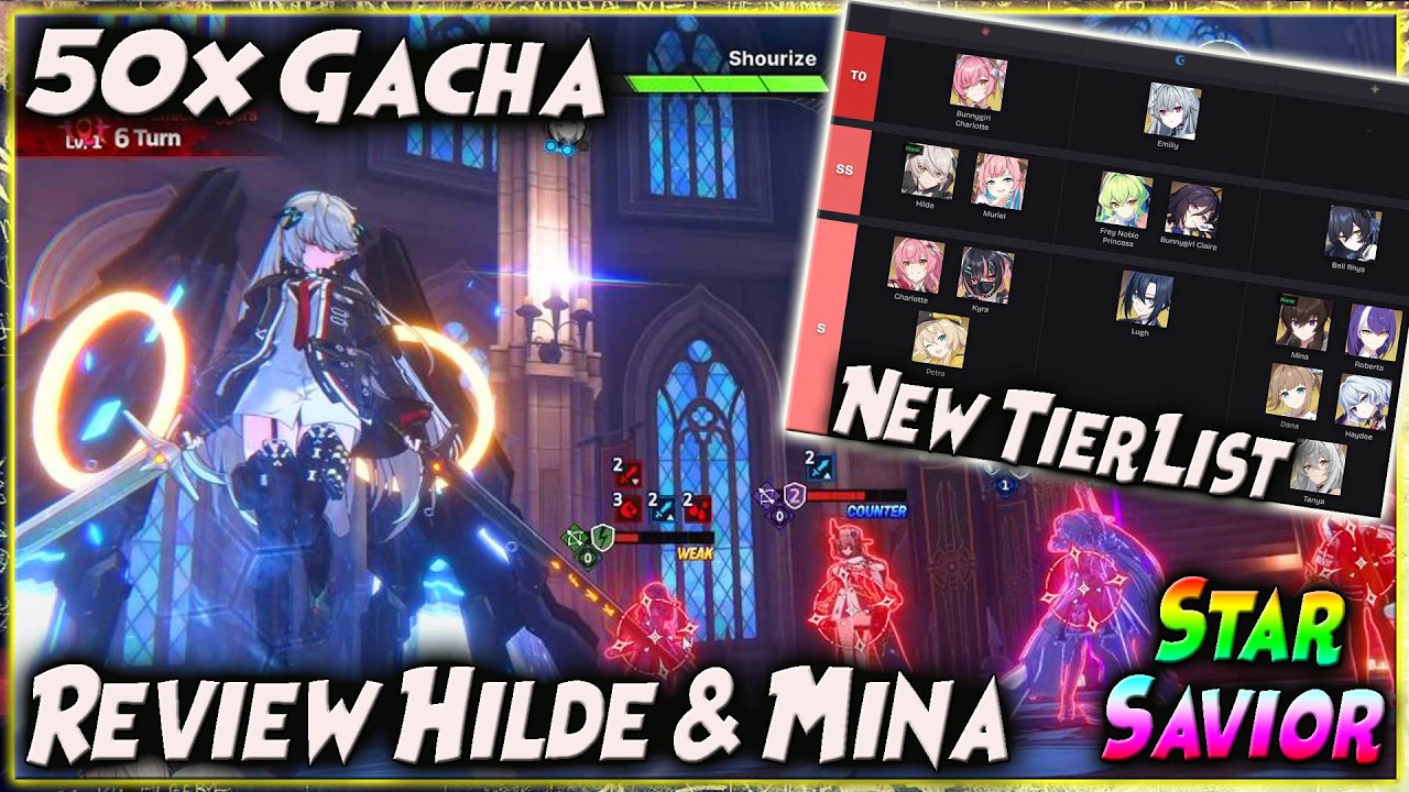 UPDATE TIERLIST & 50x GACHA | REVIEW HILDE & MINA "COUNTER SIDE" & Test ...