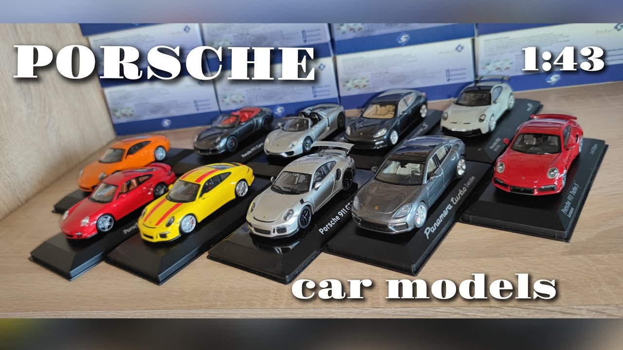 All my collection of car models of Porsche ( 1:43 ). - YouTube