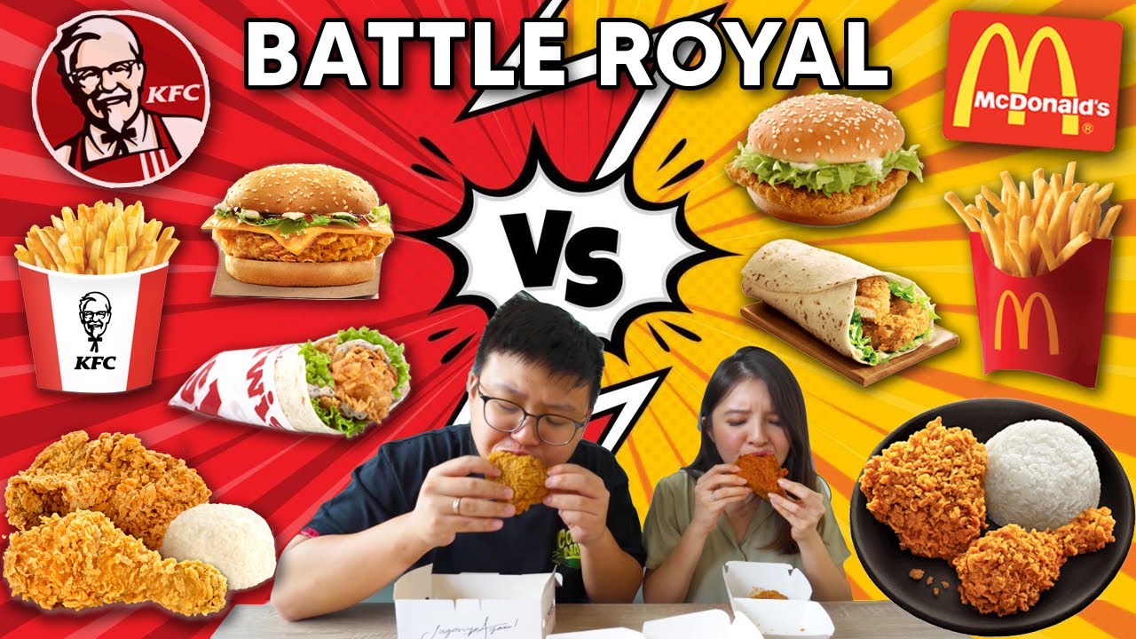 BATTLE MAKANAN KFC vs MCD !! ENAKAN MANA YA ?? - YouTube