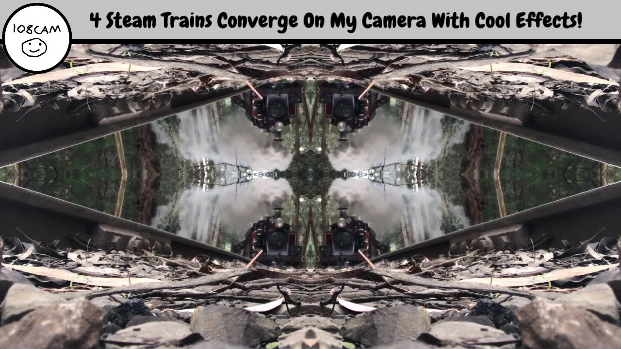 4 Steam Trains Converge On My Camera With Cool Effects - YouTube