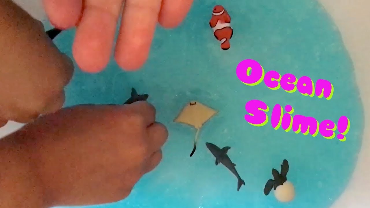 Ocean Slime - Shark Week - DIY Slime - Ocean Animals - YouTube