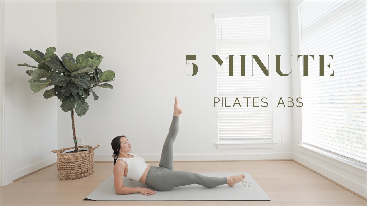 5 MIN daily toned abs pilates | flat stomach and ab lines | deep core ...