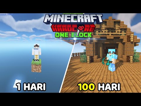 100 Hari di Minecraft Hardcore Tapi Cuma Satu Block!