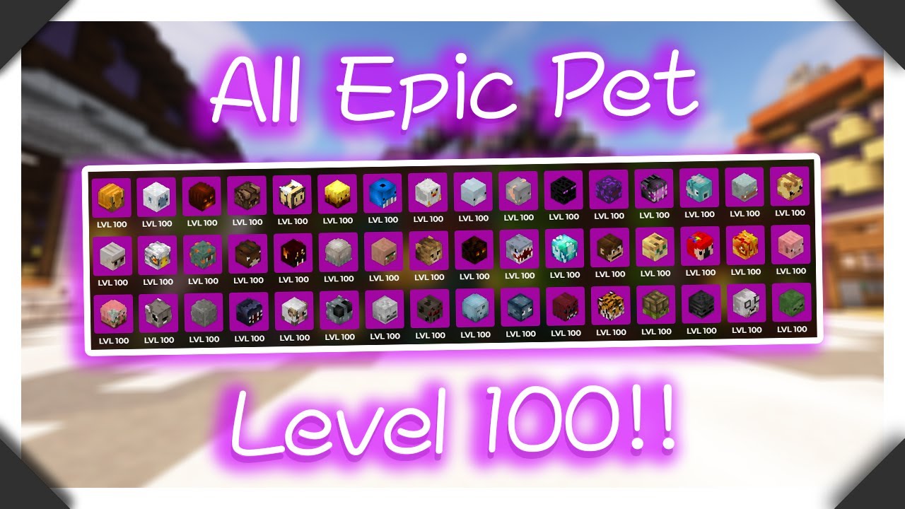 How I got ALL EPIC PET LEVEL 100! - YouTube