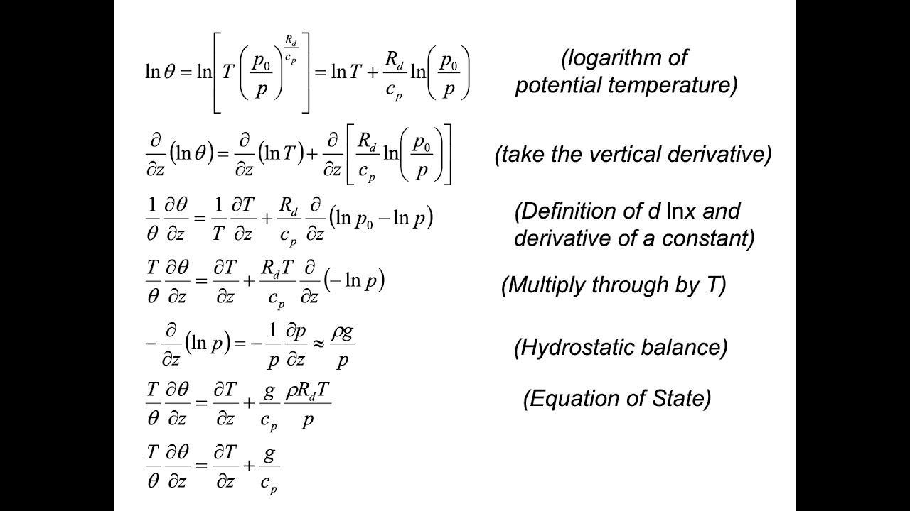 10.4.0: Dynamic Meteorology: Lapse Rate and Potential Temperature - YouTube