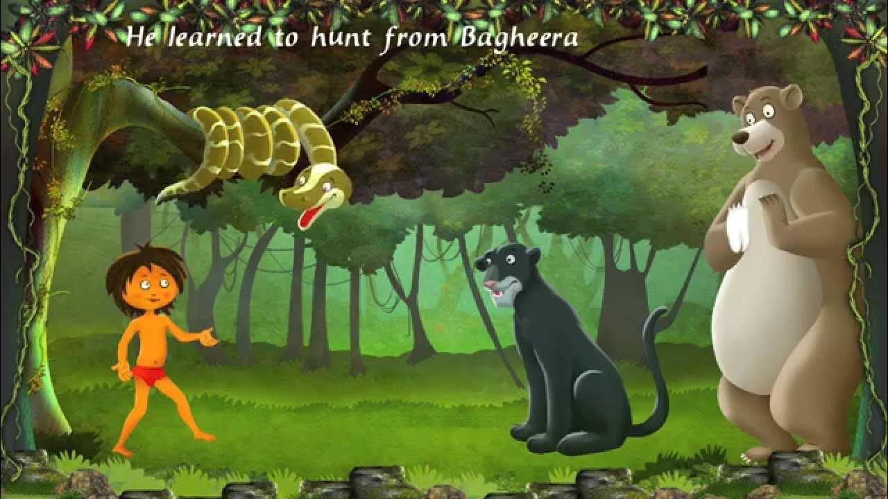 Jungle Book: An interactive story book for childern in english. - YouTube