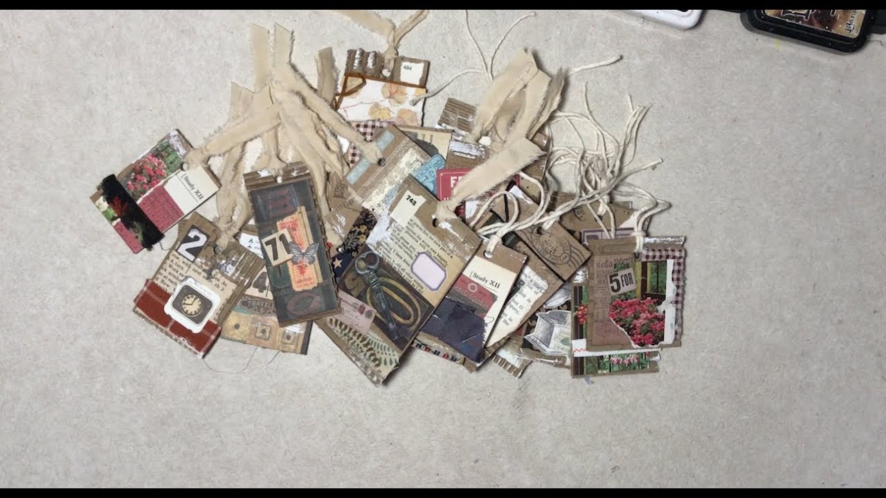 Making Scrappy Tags With Cardboard Bases - YouTube