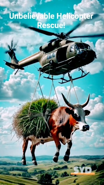 Helicopter Rescue Mission! 🐄 The Struggling Cow’s Amazing Survival ...