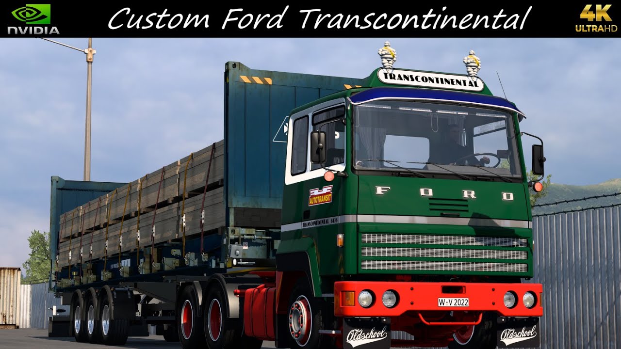 *Custom Ford Transcontinental* FlatRack Hauled Karlovo to Plovdiv *SCS ...