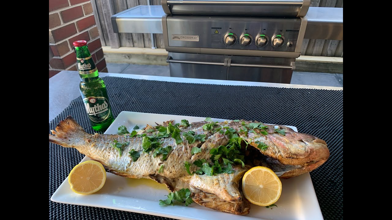 Greek Style BBQ Snapper (3.5kg) grilled on the CrossRay BBQ by Jack The ...