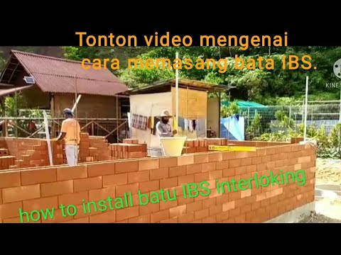 how to install batu IBS. Lego Lt IBS interloking brick Malaysia - YouTube