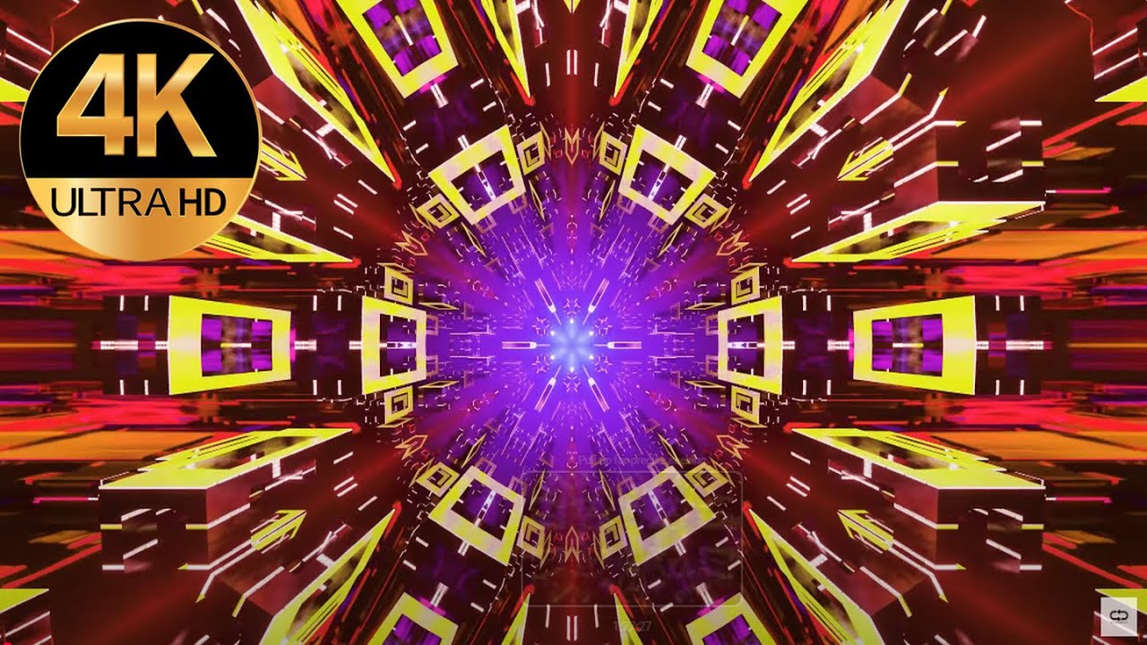 2 hour 4k VJ loop Flashing Metallic Multi color Mind Relaxing Visual ...