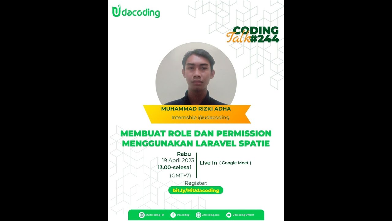 Coding Talk 244 Web Developer Membuat Role Dan Permission Menggunakan Laravel Spatie Youtube
