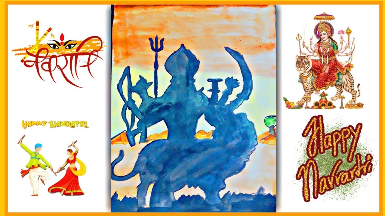 Maa Durga Painting || NAVRATRI SPECIAL || By Medha || MEDHA ARTS - YouTube