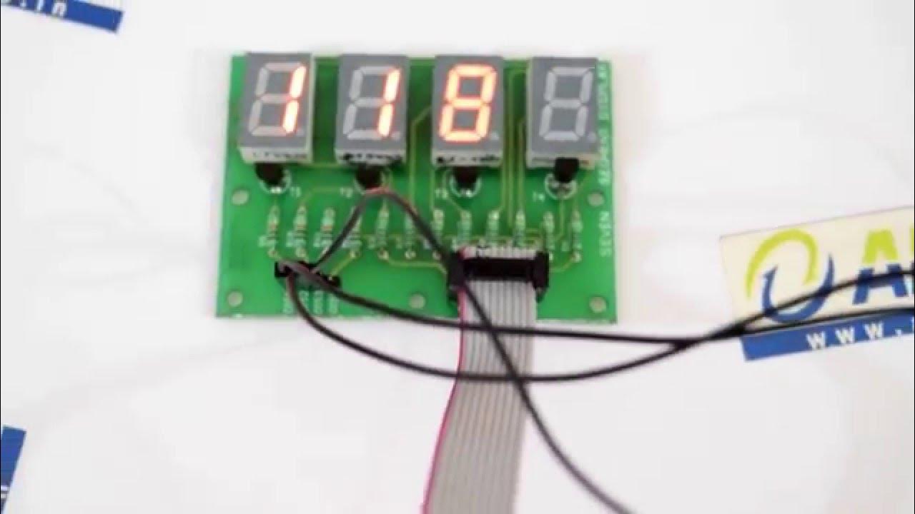 000 to 999 Display in Quad 7 Segment Display with AVR ATmega16 Microcontroller by ABLab ...