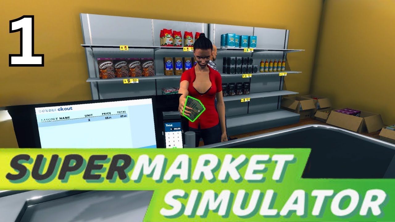 Supermarket simulator. Starting my first shop - YouTube