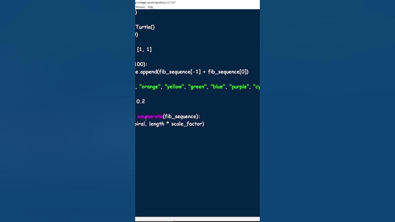 Python Turtle Spiral Python Pythonturtle Programming Turtlemodule Pythonprojects Short