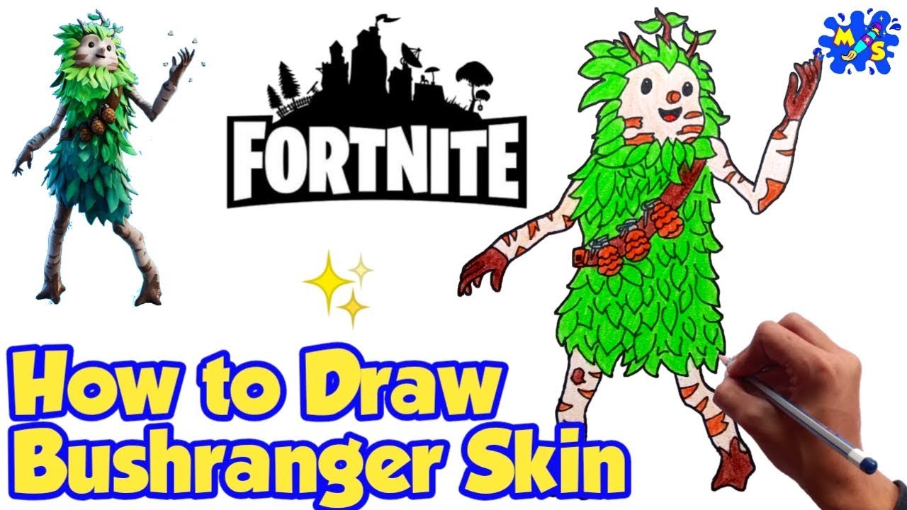 How to Draw Fortnite Bushranger Skin || Easy Step by step drawing - YouTube