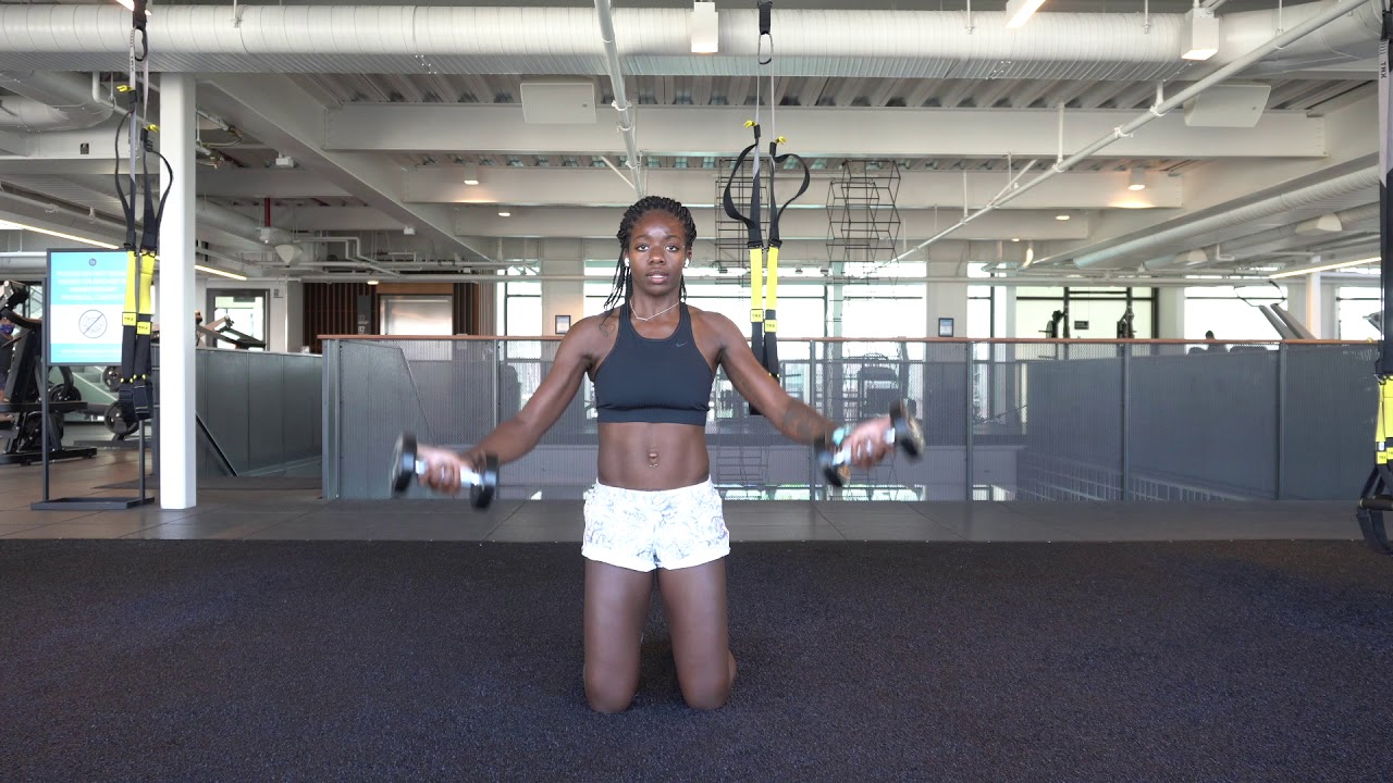 DB supinated front raises - YouTube