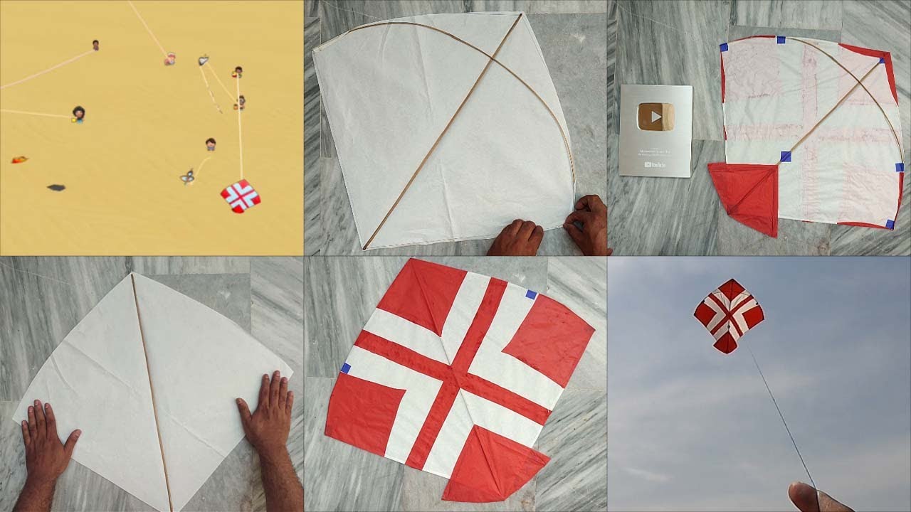Unique Addi Kite | Teddi Pan Design | Paper Kite with Bamboo Sticks ...