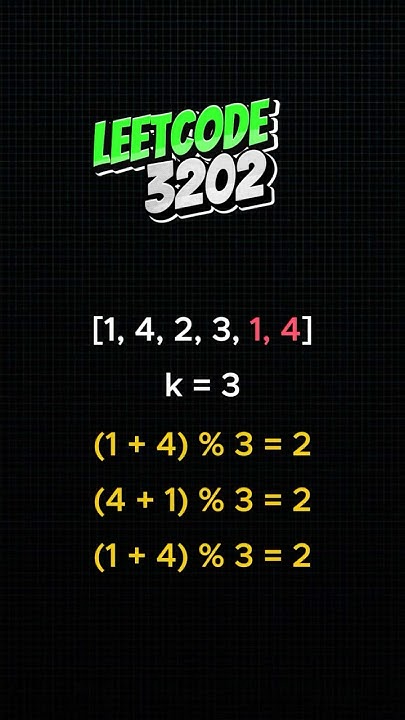 Leetcode 3202: Longest Valid Subsequence with Modulo Trick! - YouTube