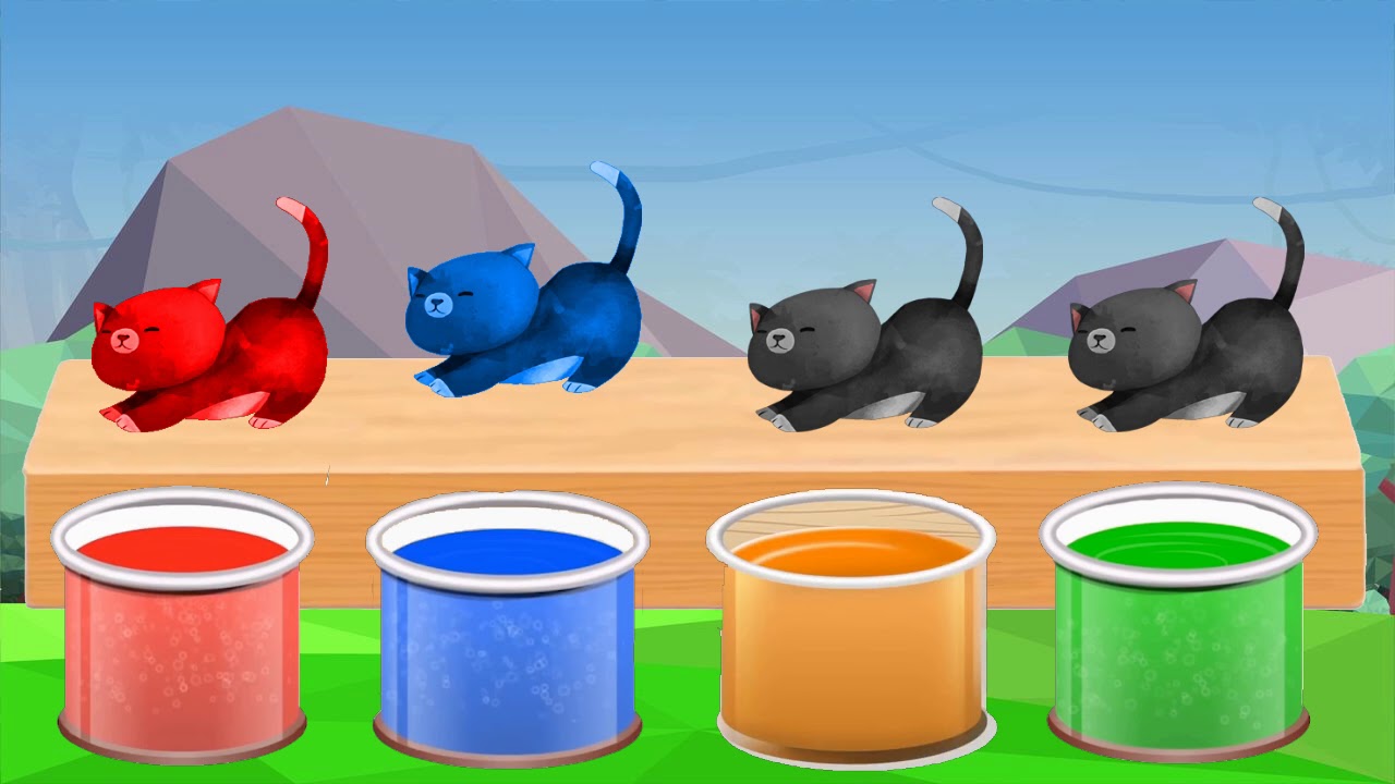 Bathing Colors Fun Farm Animals - Learn Colors with Animals - Colours ...