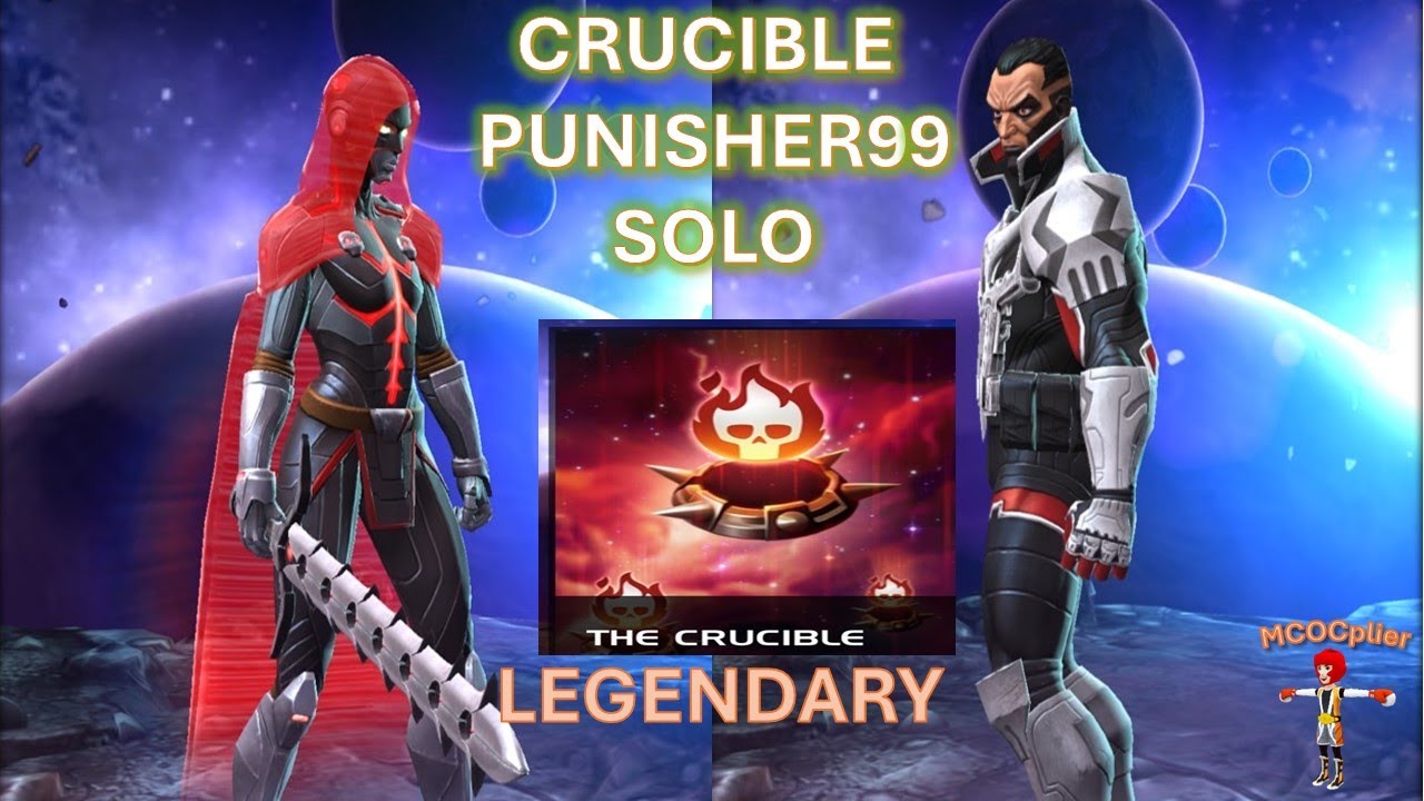 MCOC CRUCIBLE legendary PUNISHER 99 Joke fight easy pesy power drain ...