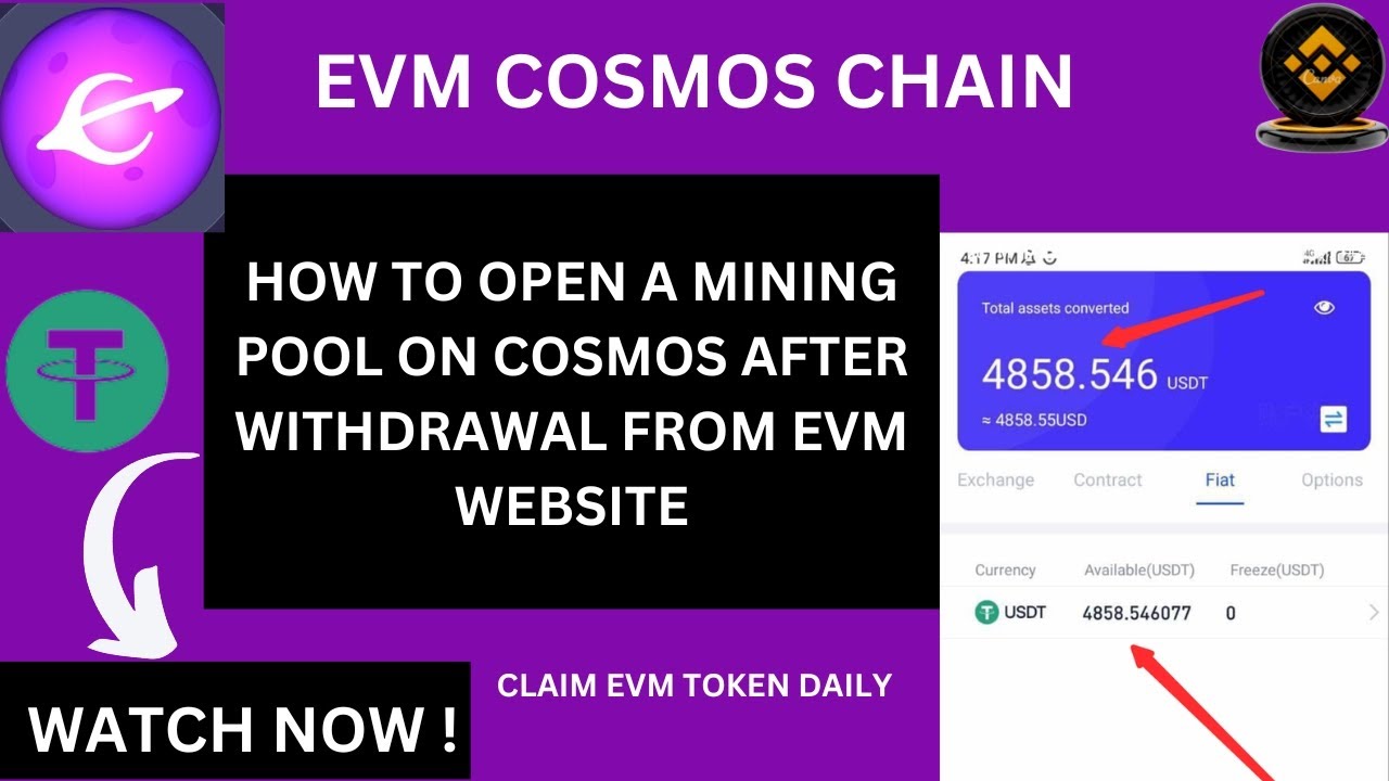 EARN $200 - $1,500 ON EVM - HOW TO OPEN A MINING POOL ON COSMOS || UNLIMITED WITHDRAWAL - YouTube