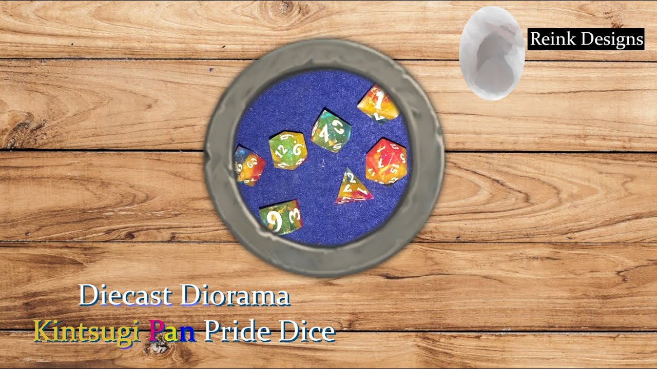 Diorama Dice Kintsugi Pan Pride Dice - YouTube