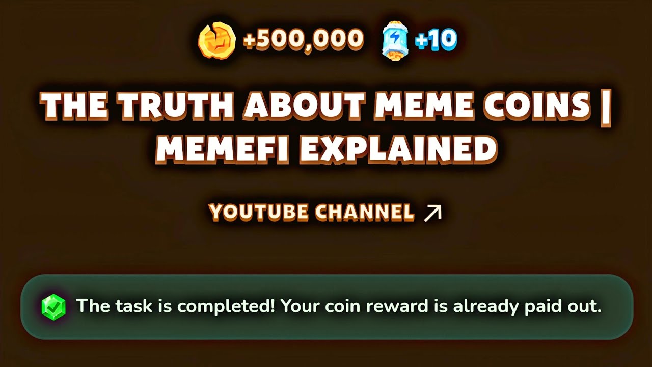 The Truth About Meme Coins | Memefi Explained | Memefi Youtube Video ...