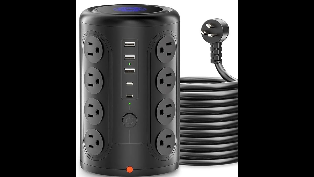 Power Strip Tower with 16 outlets | USB C Power Outlet| USB A power ...