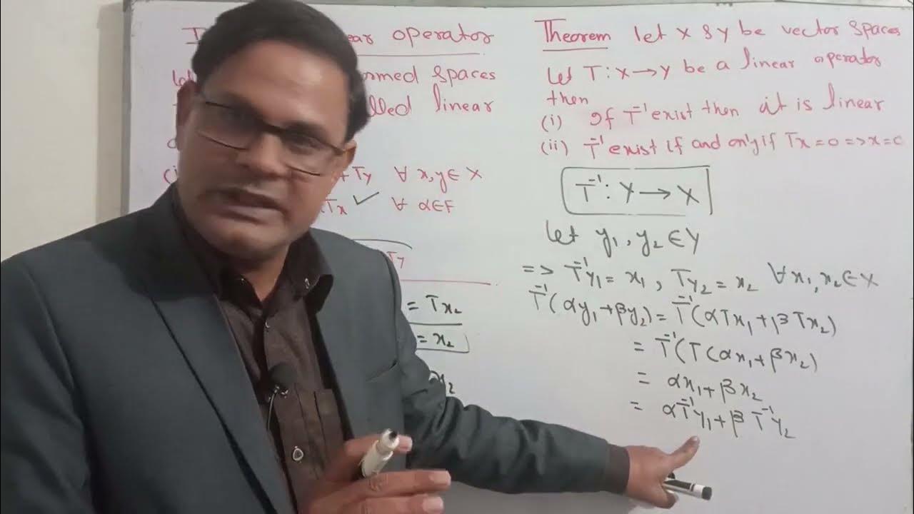 Inverse linear operator || funtional analysis - YouTube