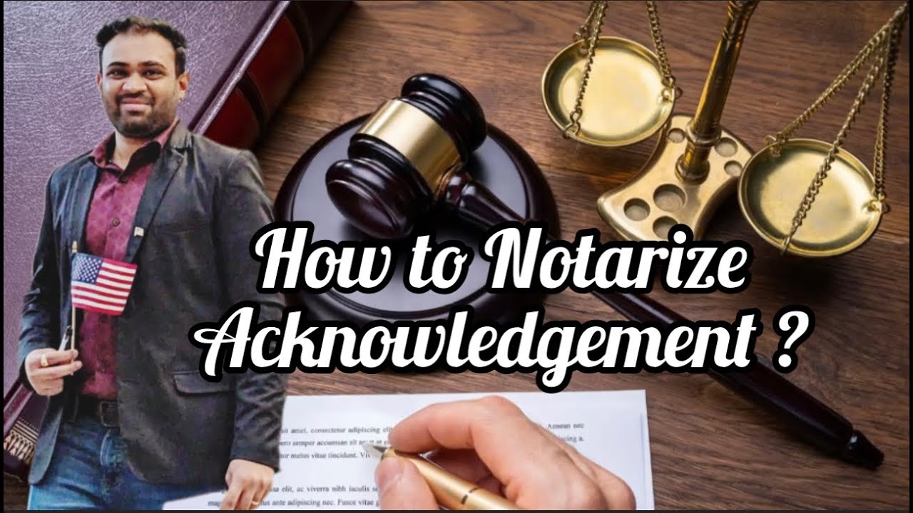 How To Notarize An Acknowledgment | Step By Step Guide - Notary Vlog 3 ...