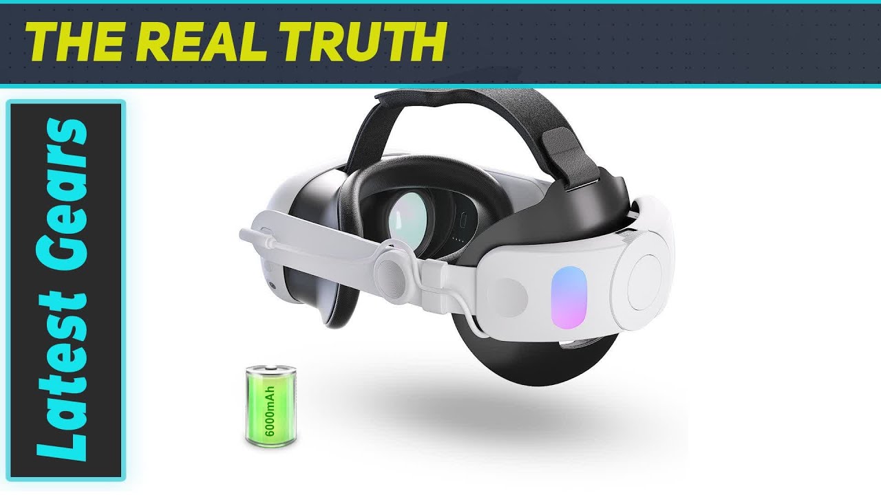 Mviioe VR Head Strap with 6000mAh Battery Pack for Meta Quest 3 VR ...