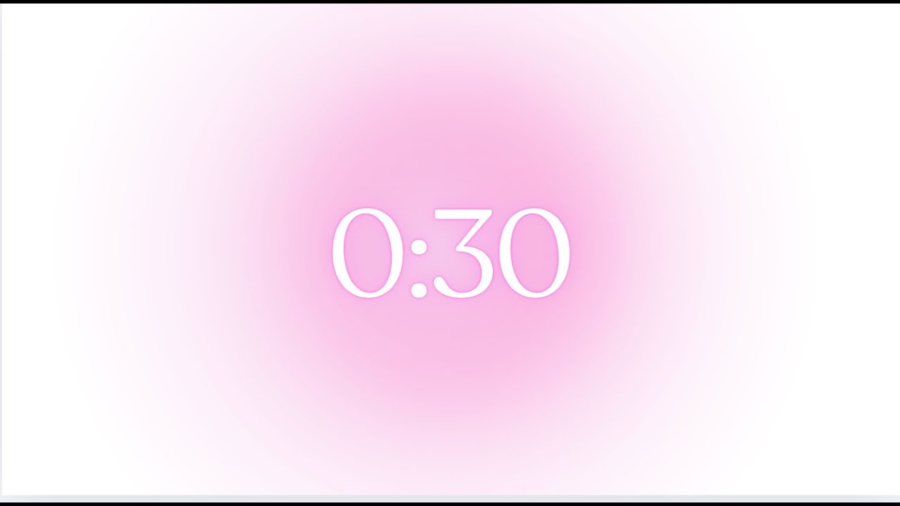 Magical Relaxing Light Pink Aura 30 Second Timer - YouTube