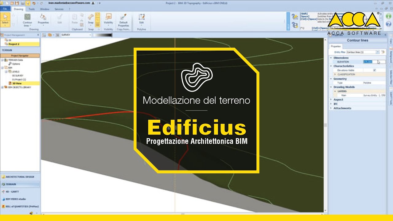 La modellazione del terreno con il software BIM Edificius - YouTube