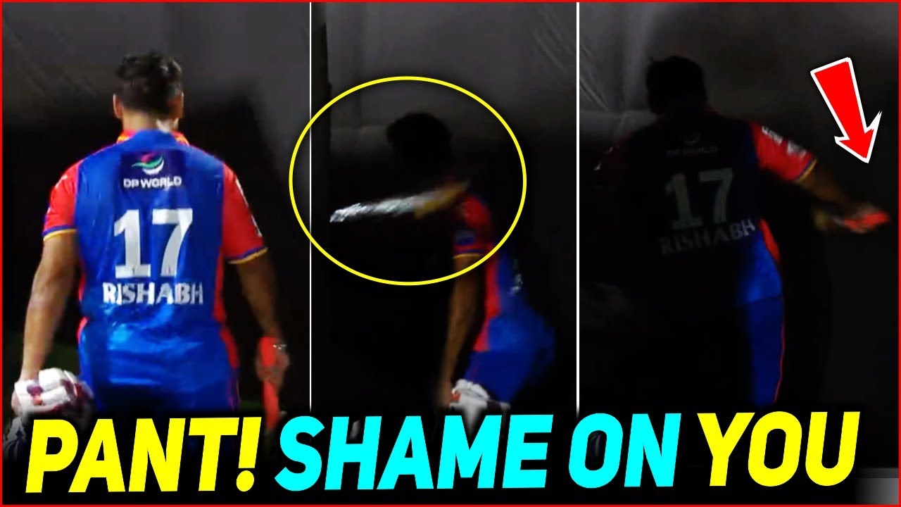 Angry Rishabh Pant SHAMEFUL Act after his Dismissal😡 - YouTube