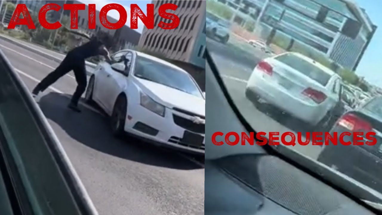 Road Rage Karma Rager Loses Car Door - YouTube