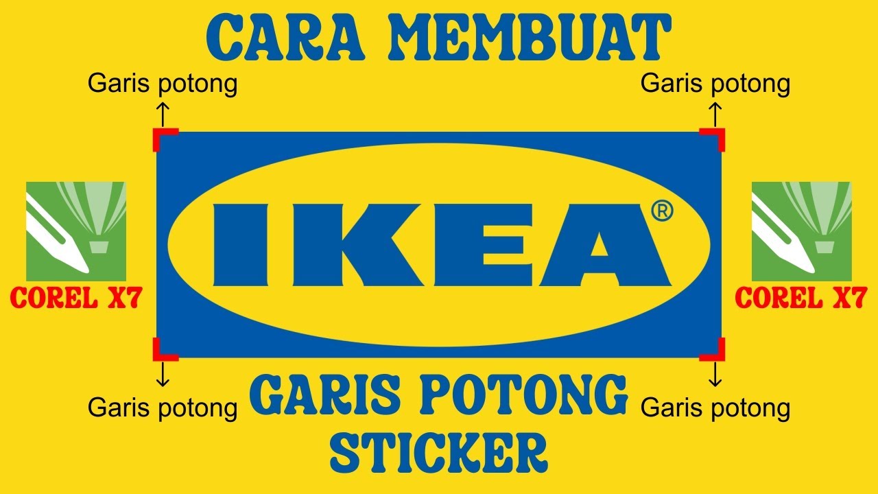 Cara membuat garis potong sticker menggunakan Corel Draw X7 - YouTube