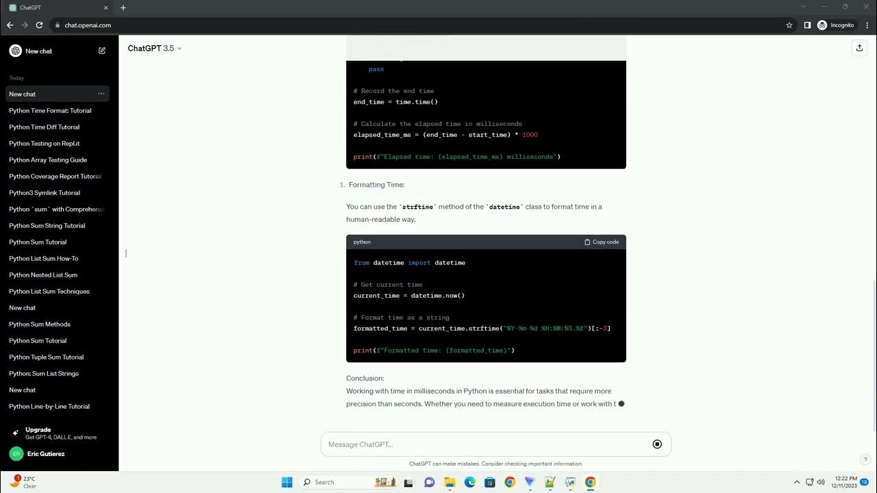 Python Time In Milliseconds Youtube