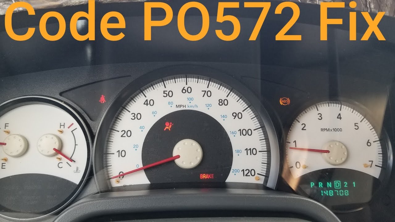 Dodge dakota brake light switch code po572 fix - YouTube