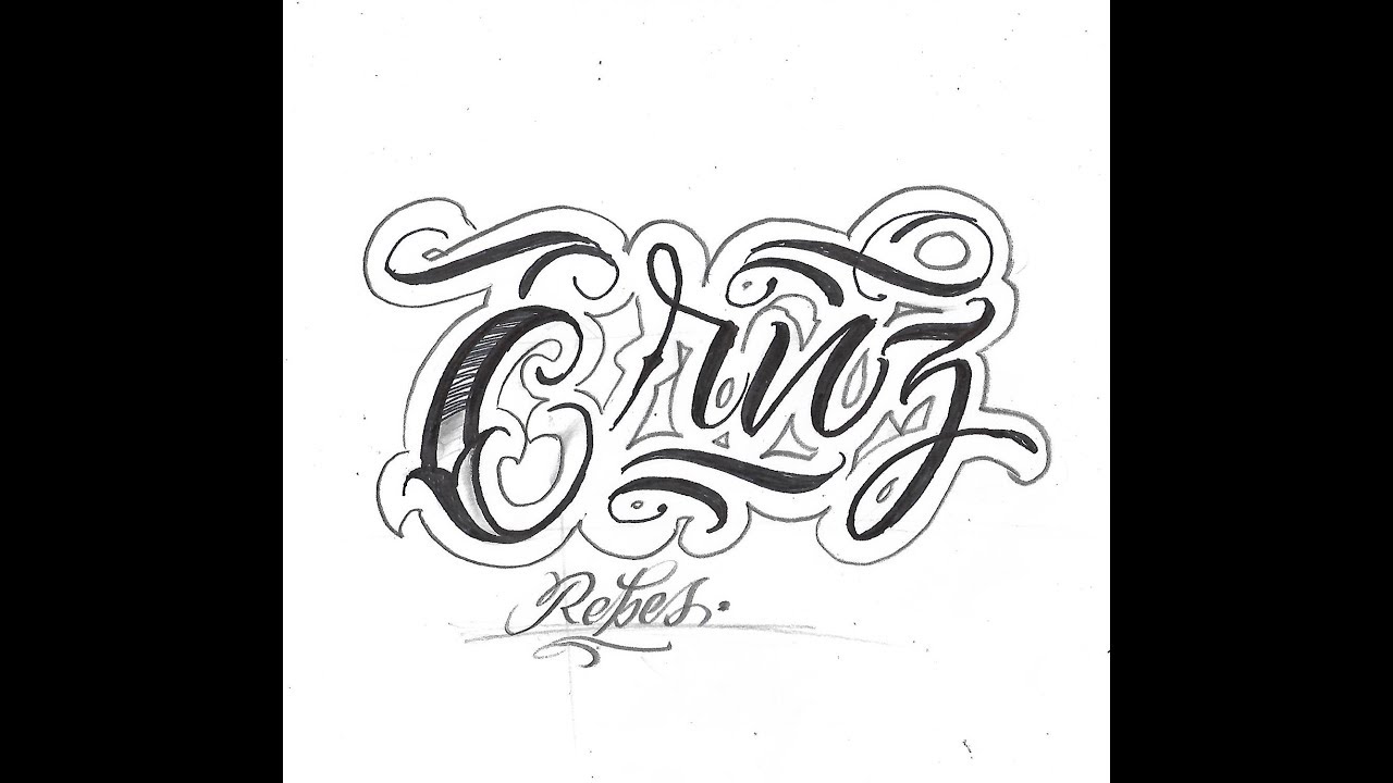 Letras para tatuar"CRUZ"/ DRAWING CHICANO LETTERING/ CHICANO LETTERING ...