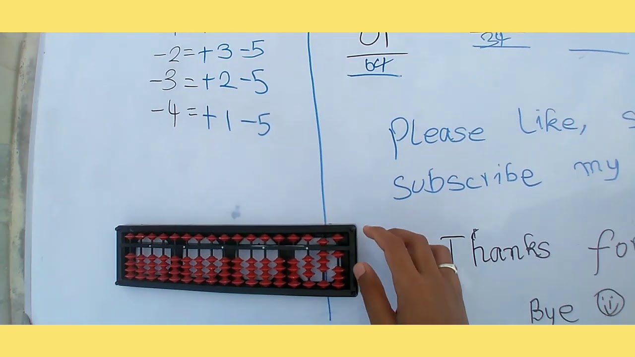 Abacus small friends subtraction 😇💯🤏👨‍🏫 - YouTube